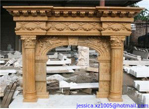 Indoor Natural Stone Fireplace,Marble ,Granite Fireplace,Fireplaces.Stone carving