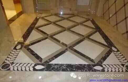 Marble Stone Polished of the Waterjet Patterns Flooring Tiles,Waterjet Tile