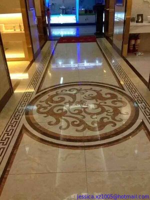 Marble Stone Polished of the Waterjet Patterns Flooring Tiles,Waterjet Tile