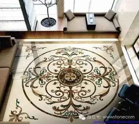 Marble Stone Polished of the Waterjet Patterns Flooring Tiles,Waterjet Tile