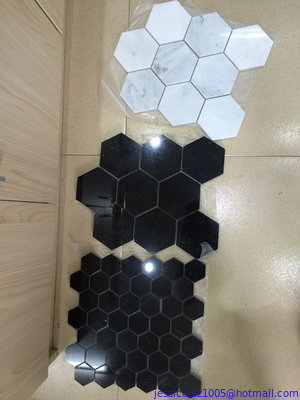 Marble Mosaic Tile,Mosaic,French Pattern Design Mosaic,Nero Marquina Mosaic Tile,Kitchen Mosaic Tile