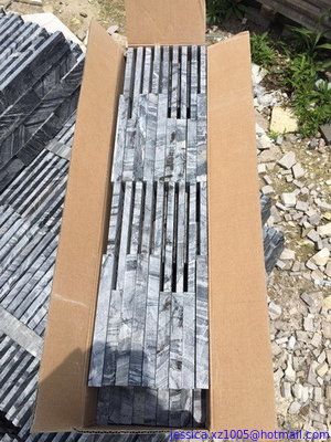 Hottest Natural Black Wood Wall cladding stone,Ledgstone Tiles On Ptomotion