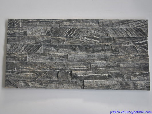 Hottest Natural Black Wood Wall cladding stone,Ledgstone Tiles On Ptomotion
