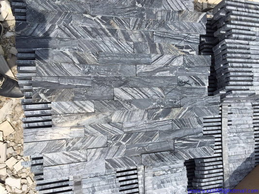Hottest Natural Black Wood Wall cladding stone,Ledgstone Tiles On Ptomotion