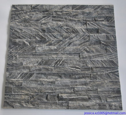 Hottest Natural Black Wood Wall cladding stone,Ledgstone Tiles On Ptomotion