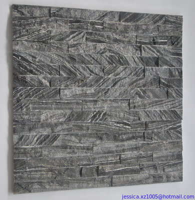 Hottest Natural Black Wood Wall cladding stone,Ledgstone Tiles On Ptomotion