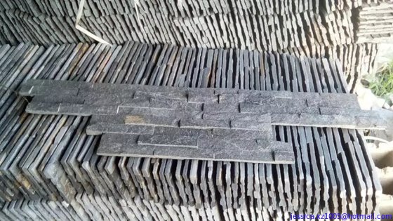 Hottest Natural Stacked Stone, Wall cladding stone, Black Quartzite Ledgstone Tiles
