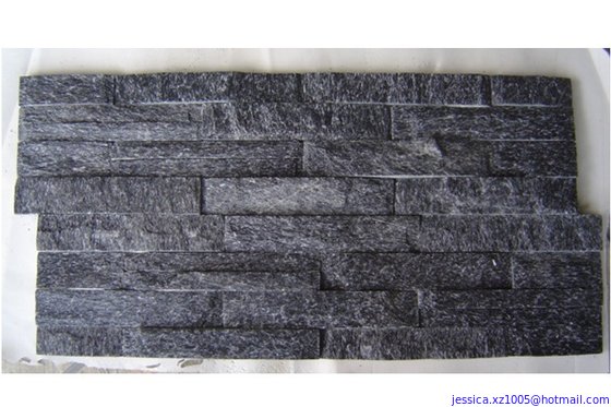 Hottest Natural Stacked Stone, Wall cladding stone, Black Quartzite Ledgstone Tiles