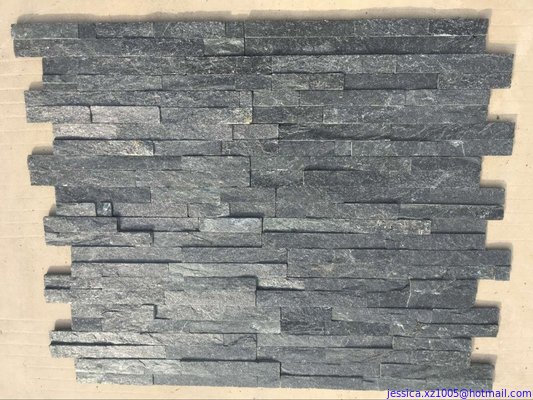 Hottest Natural Stacked Stone, Wall cladding stone, Black Quartzite Ledgstone Tiles