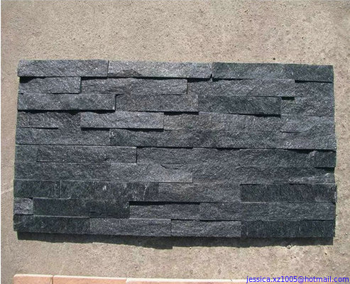 Hottest Natural Stacked Stone, Wall cladding stone, Black Quartzite Ledgstone Tiles