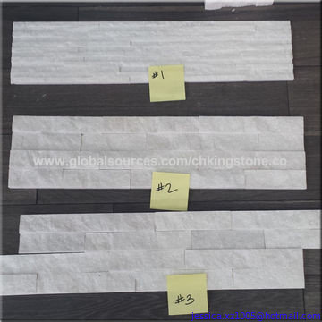 Hottest Natural Stacked Stone, Wall cladding stone, White Quartzite Ledgstone Tiles