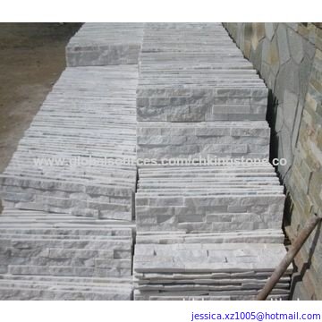 Hottest Natural Stacked Stone, Wall cladding stone, White Quartzite Ledgstone Tiles