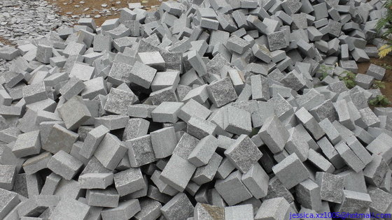 Natural Dark Grey Granite cubes Floor paver Grey Granite Paver For DriveWay