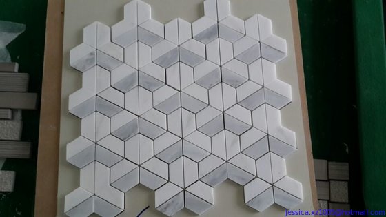 Carrara White Marble Mosaic,Marble Mosaic,White Marble Mosaic ,Eastern White Marble Mosaic