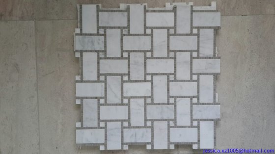Carrara White Marble Mosaic,Marble Mosaic,White Marble Mosaic ,Eastern White Marble Mosaic