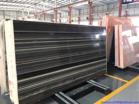 2017 LEESTE High Quality Black Vein Quartize ,Black Wood Quartzite tile, slab,Big slab