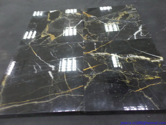 Best Price China Black Golden Flower Nero Portoro Marble Slabs, China Black Marble Slabs Tiles