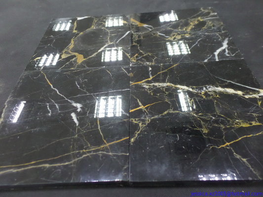 Best Price China Black Golden Flower Nero Portoro Marble Slabs, China Black Marble Slabs Tiles