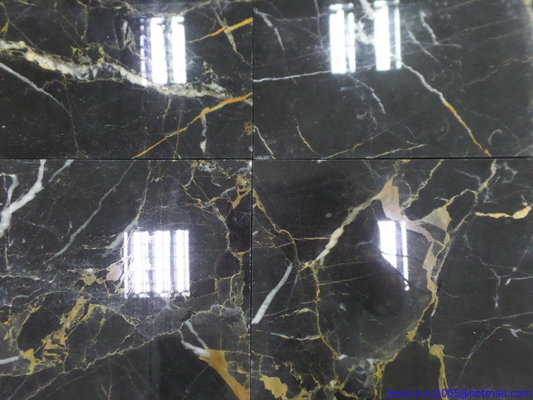 Best Price China Black Golden Flower Nero Portoro Marble Slabs, China Black Marble Slabs Tiles