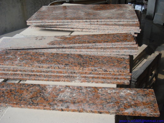 Polished G562 Maple Red Granite Exterior Stair Design Stair Tread Non Slip