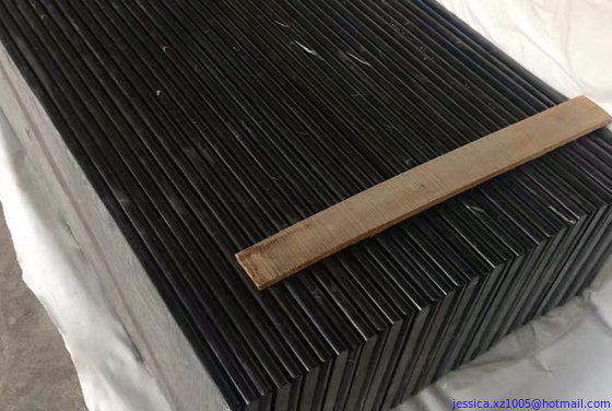 China Nero Marquina Marble stair step stone stair Nero Marquina marble stairs black marble risers