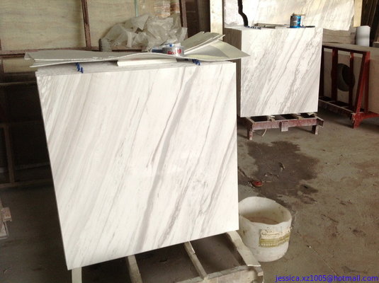 Greece Volakas White Marble white marble with Black Veins Polished tiles from China