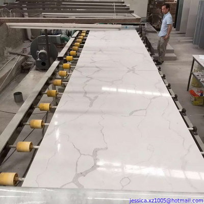 Wholesale Grey Veins White Calacata Quartz Stone for Kitchen Countertop