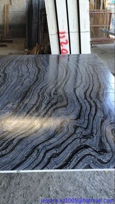 China Quarry Direct Wholesale Best Price High Quality Polished Black Wood marble Slab Tiles
