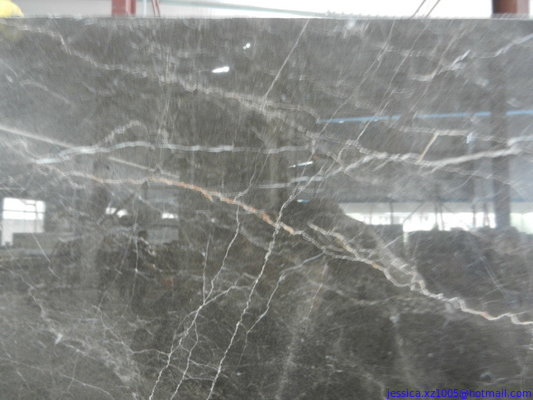 Natural Stone Chinese Saint Laurent Brown Marble, Gold Inlaid With Jade Portor Gold Marble Slab