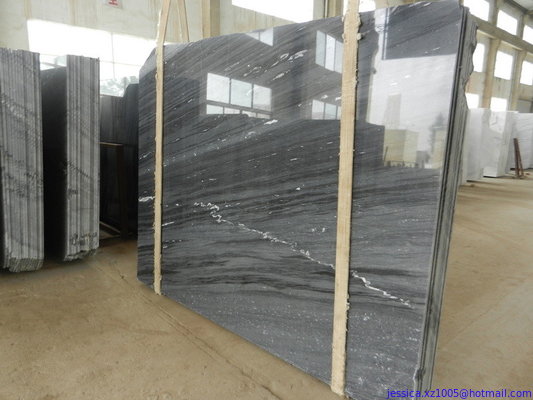 Factory Price Hot Sell Barry Black Marble For Flooring Tiles,Grey Vein Marble