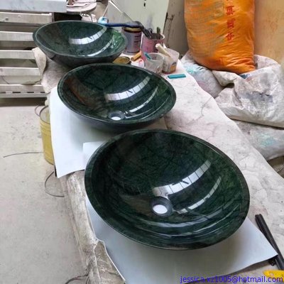 High Quality Green Marble Stone Wash Basin Beautiful natural Green marble stone bathroom basins and stone sinks