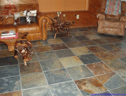 China Cheapest Natural Rusty Rust Yellow Slate Tile Floor roof tile