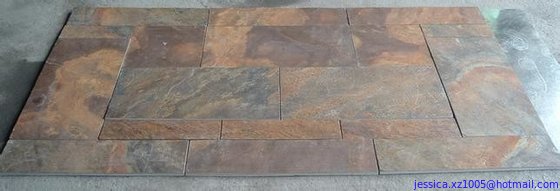 China Cheapest Natural Rusty Rust Yellow Slate Tile Floor roof tile