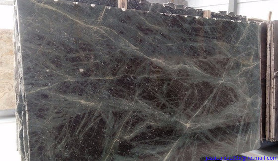Wholesale Polished Forest Snow Granite Slabs Luxury Stone Snowing Forest Green Granite