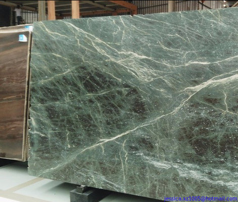 Wholesale Polished Forest Snow Granite Slabs Luxury Stone Snowing Forest Green Granite