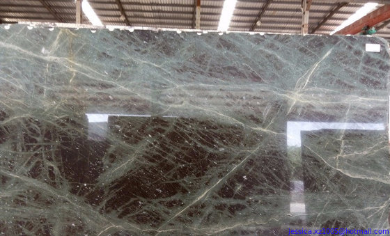 Wholesale Polished Forest Snow Granite Slabs Luxury Stone Snowing Forest Green Granite