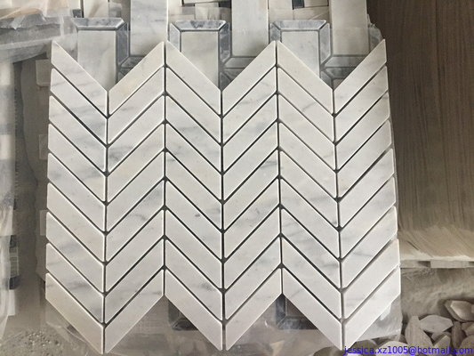 Hot sale White&Grey marble Mosaic wall tile for Backsplash,Kitchen,bathroom,shower