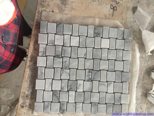Hot sale White&Grey marble Mosaic wall tile for Backsplash,Kitchen,bathroom,shower