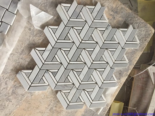 Hot sale White&Grey marble Mosaic wall tile for Backsplash,Kitchen,bathroom,shower