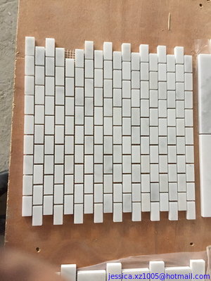 Decorative White  Marble Mosaic Tile, Oriental White Marble Mosaic, Interlocking Mosaic Marble Stone Mosaic Tile