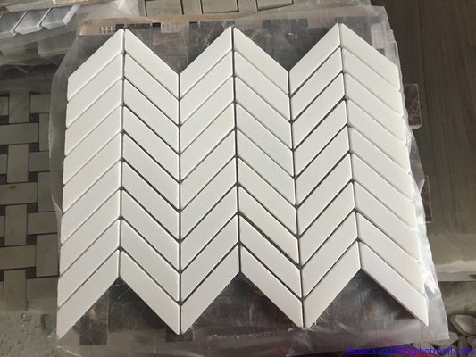 Royal White Square Marble Floor Tiles Mosaic For Modern Decoration New Design White Royal Botticino Stone Mosaic