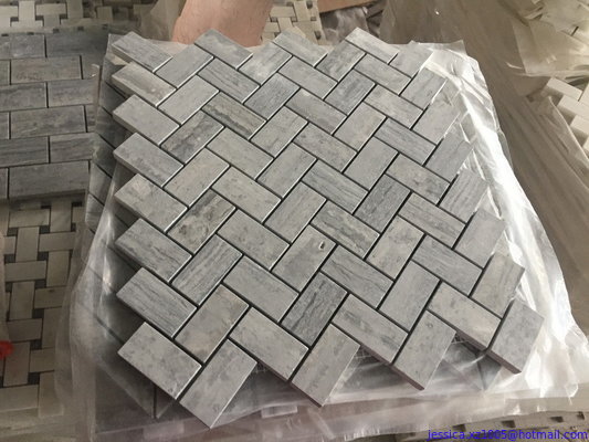 Good High Quality Marble Mosaic , New Design marble Mosaic tiles Blue Wood Mosaic