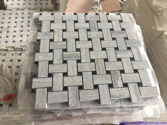 Good High Quality Marble Mosaic , New Design marble Mosaic tiles Blue Wood Mosaic