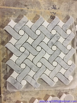 Carrara White Marble Mosaic,Marble Mosaic,White Marble Mosaic ,Eastern White Marble Mosaic