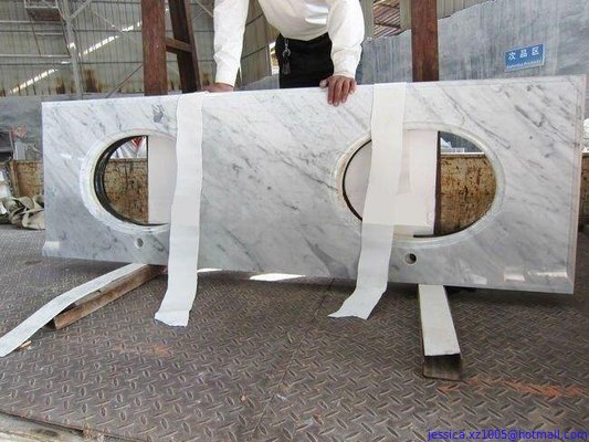 Hot sale Indoor Bathroom Carrara White Marble vanity top & Countertop