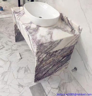 New York Marble countertops, White marble bathroom vanity, Polished New York marble kitchen top