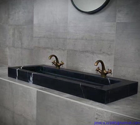 Good Quality Low price Nero Marquina marble bathroom vanity wash basins on sale