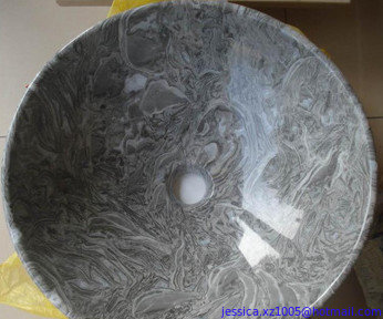 Grey Marble Sink King Flower marble Basin Wash Basin for kitchen/bathroom