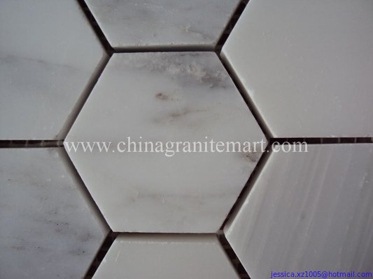China Oriental White Marble Mosaic,Natural Marble mosaic tiles,2" Hexagon marble mosaic desgin for wall
