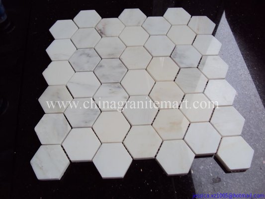 China Oriental White Marble Mosaic,Natural Marble mosaic tiles,2" Hexagon marble mosaic desgin for wall